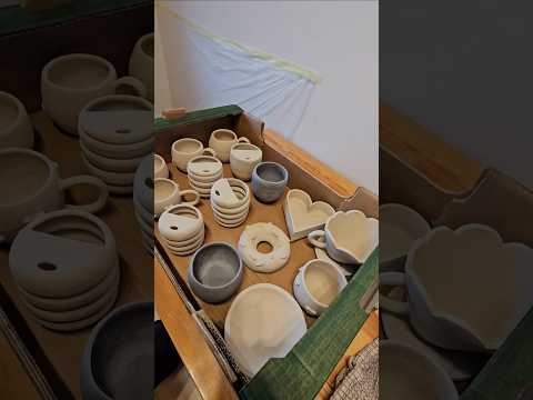 everything ready for the kiln 🔥 #ceramics #pottery #handmade #artist #clay #clayart #studio