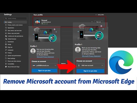 How to remove Microsoft account from Microsoft Edge
