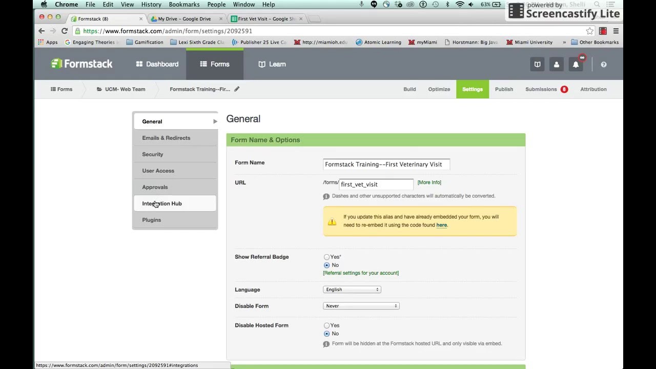 Formstack Google Sheets Integrations