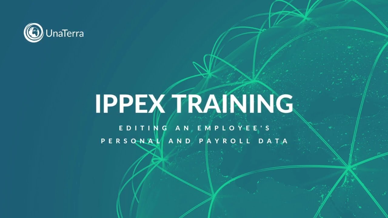 IPPEX TRAINING - Editing Employee Data