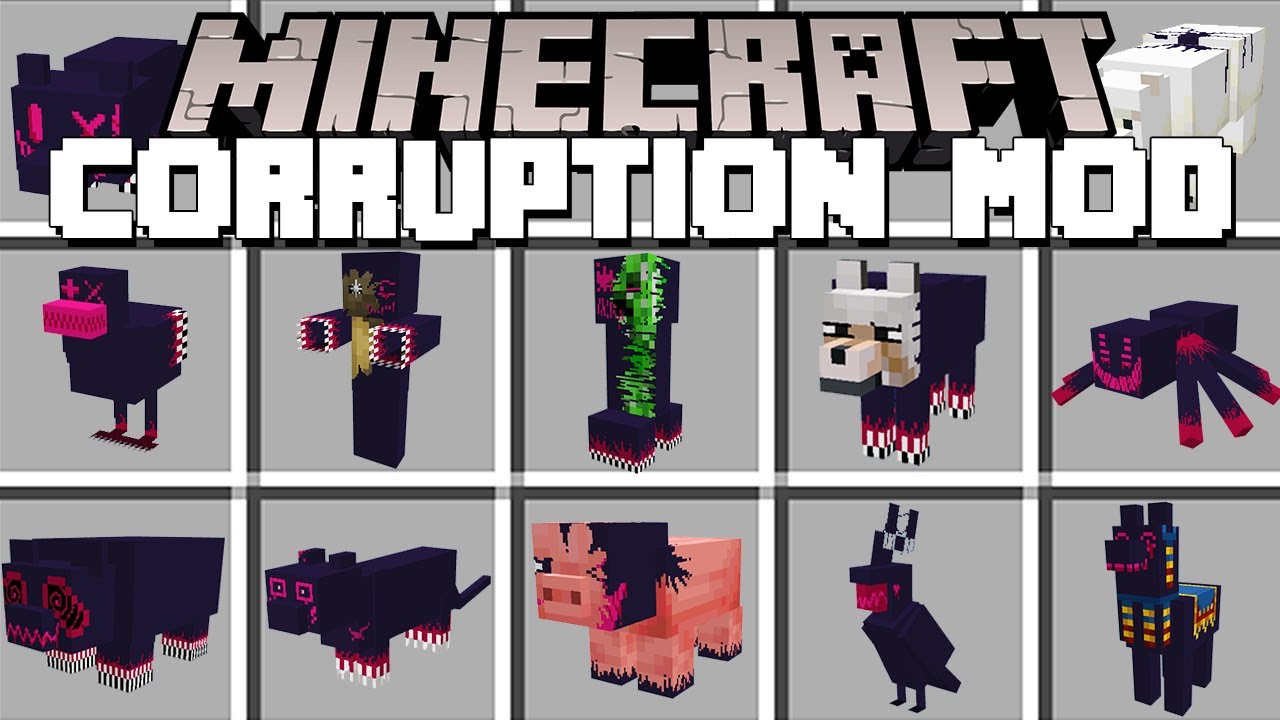 Minecraft CORRUPTED MOBS / CORRUPTION MOD! (Minecraft Mods)