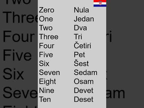 How to count to 10 in Croatian