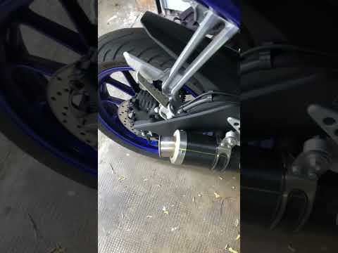 R125 stock sound vs mivv gp exhaust (with out db killer) #r125 #motorcycle #moto #yamaha