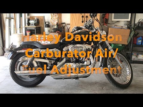 How To Adjust Harley Davidson Carburator Air Gas Screw.