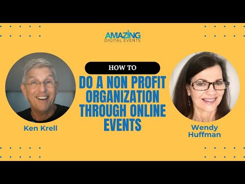 How to do a non profit organization through online events