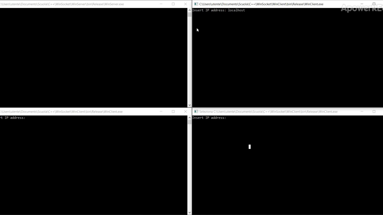 Client Server programmed in c/c++