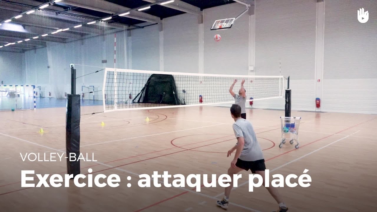 Exercice d'attaque : attaquer placé - Apprendre à jouer au volley | Sikana