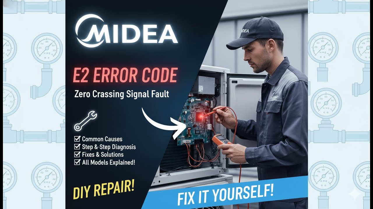 MIDEA AC E2 Error Code 🔧 | Inverter & Non-Inverter Air Conditioner Troubleshooting Guide