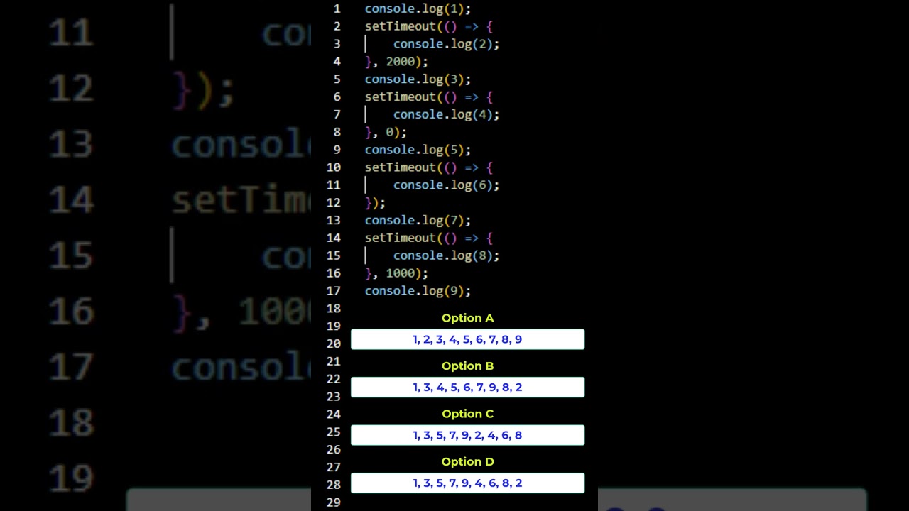 Javascript setTimeout | One Minute Javascript | 1 Min JS | Quick JS | #shorts