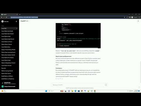 how to learn python fast with chatgpt