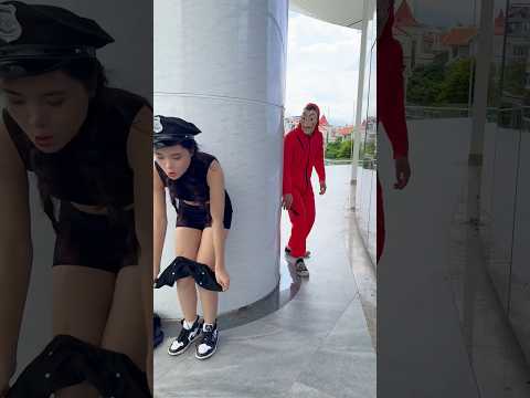 Money Heist vs Police 62 #moneyheist #parkour #police #escape #shorts #cpider98