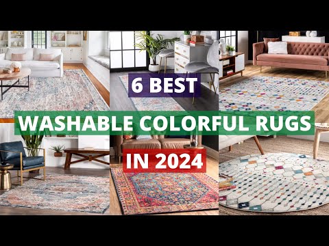6 Best Machine Washable Colorful Area Rugs In 2024 Review..