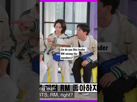 Jin Doesn't like RM why???? 🐹😘🤭 #방탄소년단 #bts #runningman