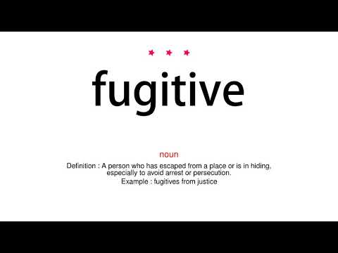 How to pronounce fugitive - Vocab Today