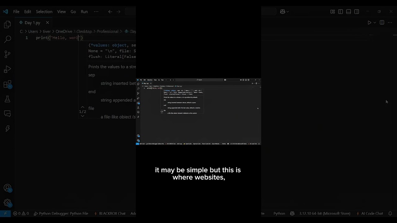 🎯Day 1 of #100DaysOfCode. Like and subscribe. Follow my other handles @codewithtivere #programming