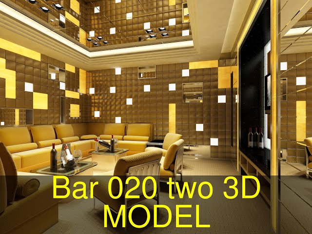 Bar 020 two 3D Model - FlatPyramid