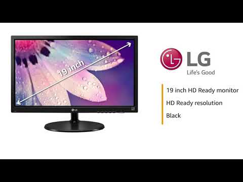 LG 19 inch HD Ready Monitor, TN Panel with VGA, HDMI Ports - 19M38HB (Black) the LG Store