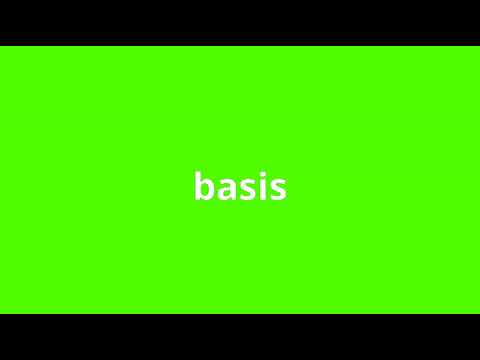 what is the meaning of basis