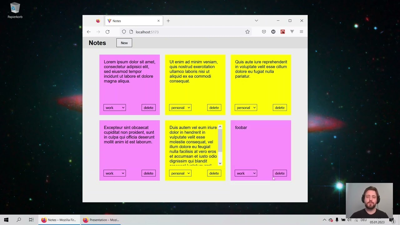React Course, part 8.2: Notes App (Exercise)