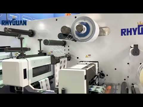 Rhyguan TOP-330PLUS3 in Labelexpo Americas 2024(flexo printing/varnishing and diecut+ auto slitting)