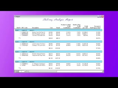 Report Writer in Shelf Logic's Planogram Software