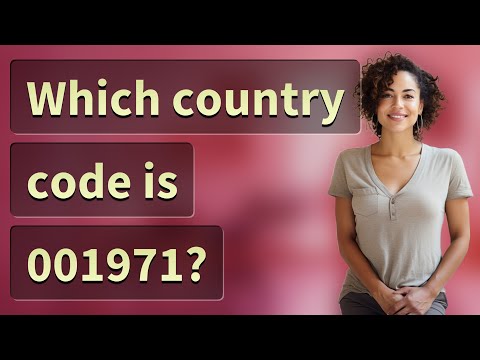 Which country code is 001971?