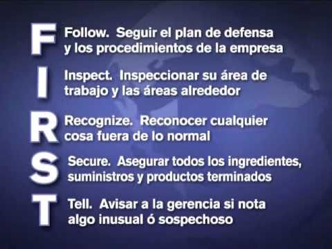 Empleados son la PRIMERA linea de defensa de los alimentos (Spanish)