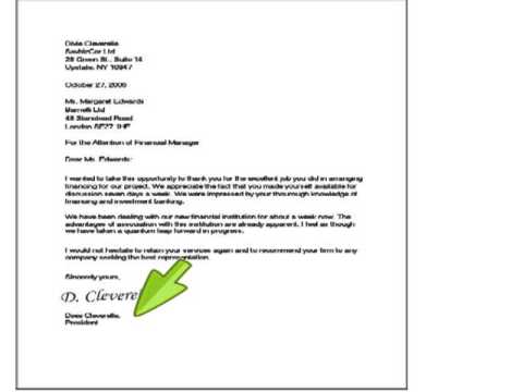 BCLN - Format of a business letter