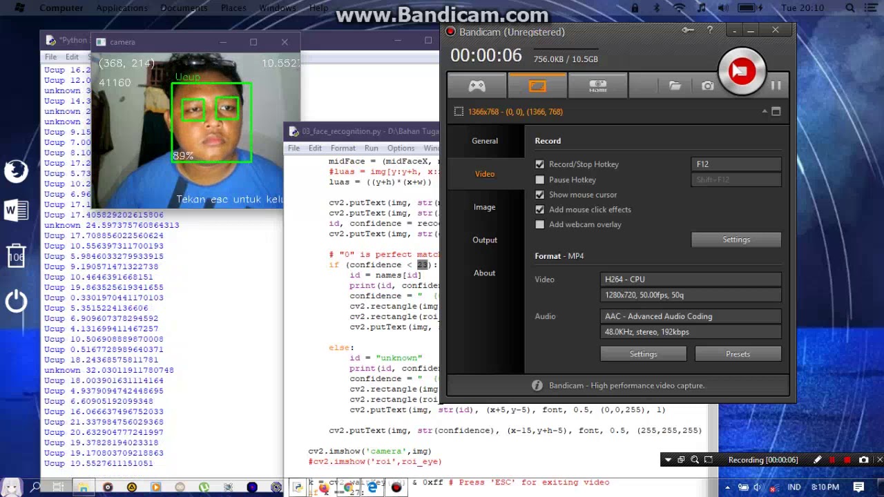 Python - Face Recognition using Fisherface method based on Eye Feature