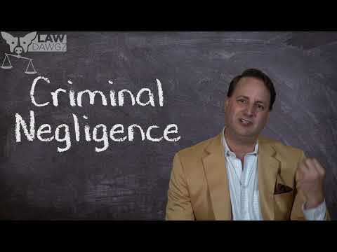 Criminal Law - Negligence