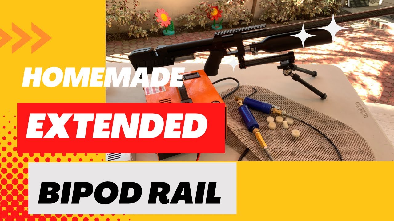Homemade extended bipod rail