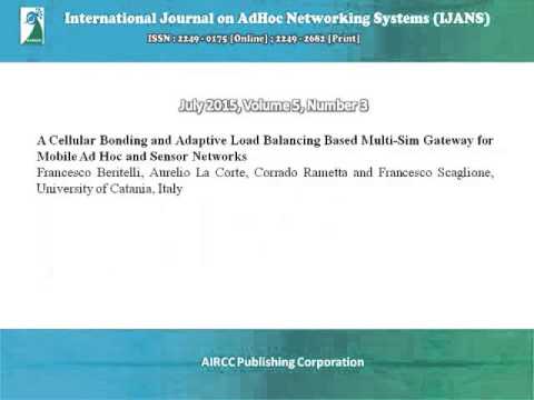 International Journal on AdHoc Networking Systems (IJANS)