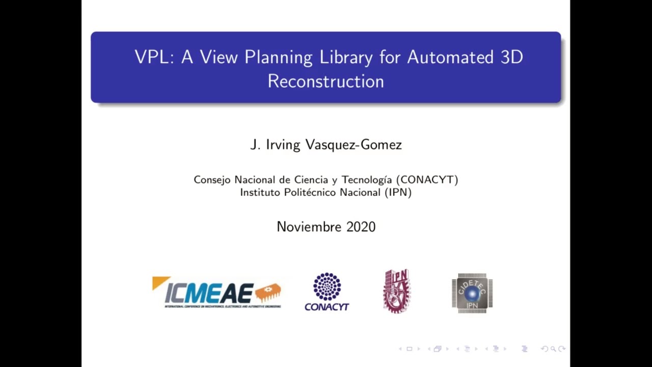 VPL: A view planning library for automated 3D object reconstruction (Español)