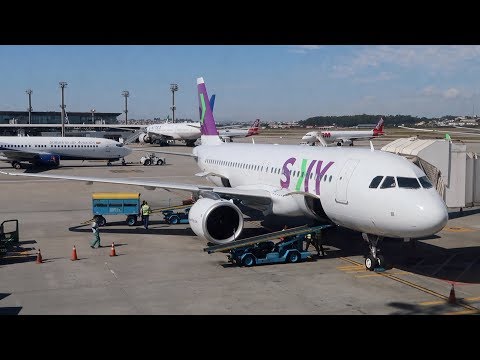 SKY Airlines, the Chilean low cost airline! Santiago to Sao Paulo on an A320neo