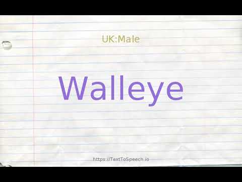 How to pronounce walleye