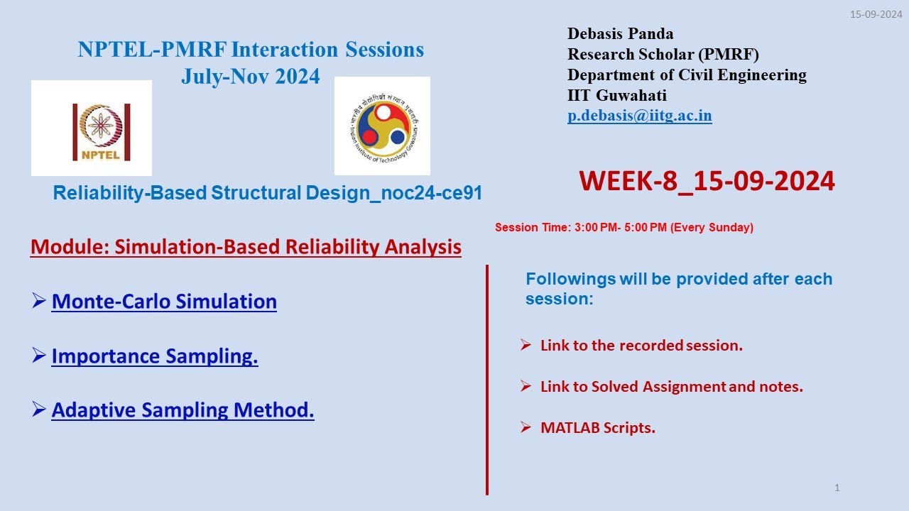 NPTEL-PMRF_WEEK8_ Reliability-Based Structural Designnoc24ce91|Simulation-Based Reliability Analysis