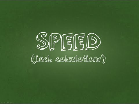 Physics Tutorial Speed and Calculation Exercises