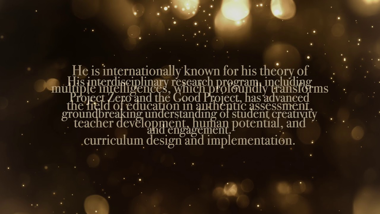 Distinguished Contributions to Research in Education Award Recipient: Howard Gardner