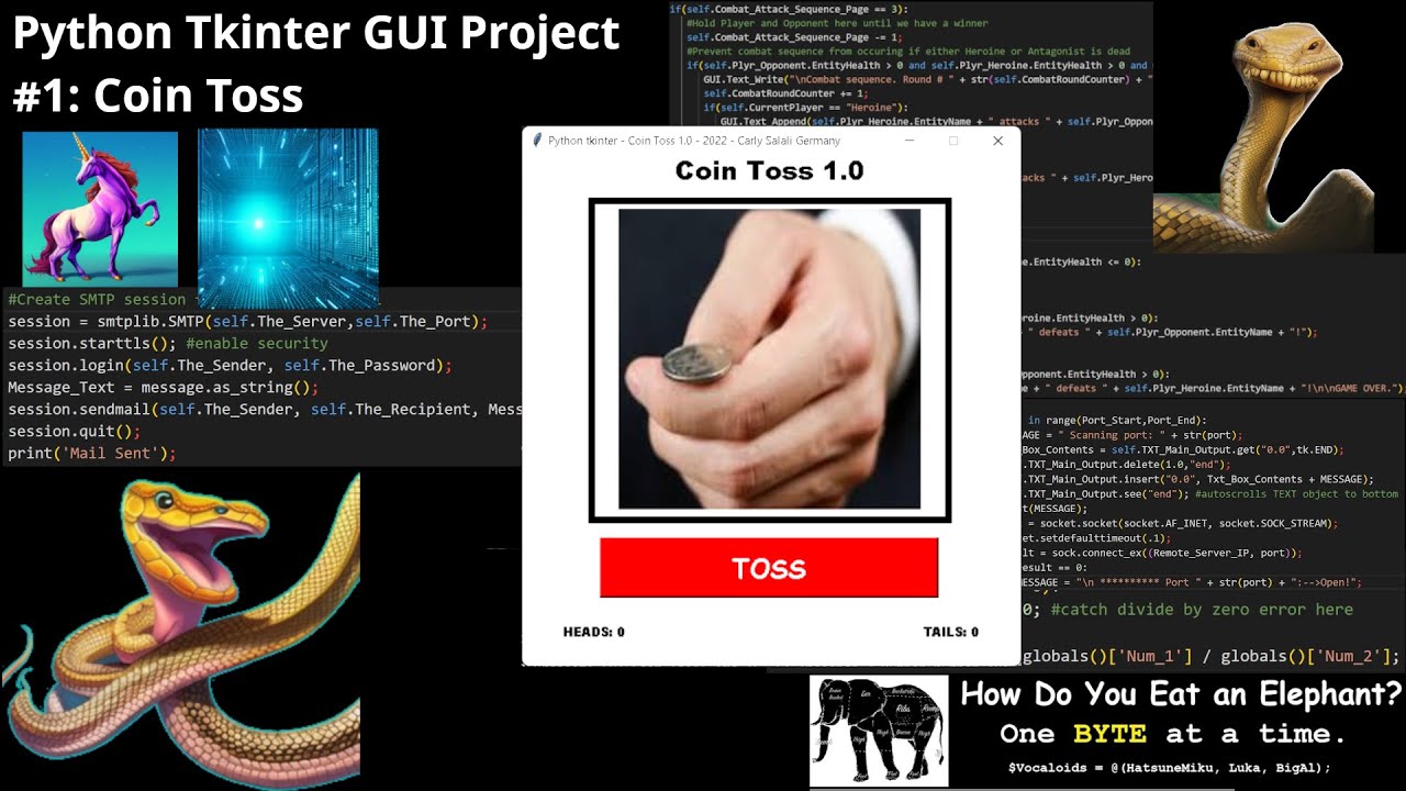 Python Tkinter Project 01: Coin Toss