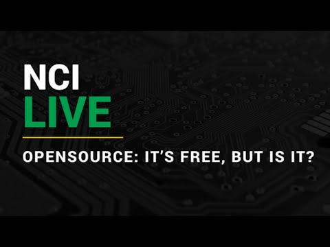 NCI Live - Open-Source: It's Free, But is it?