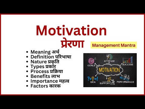 What is Motivation in hindi - Definition, Meaning, Nature, Importance, Process, Types, Benefits