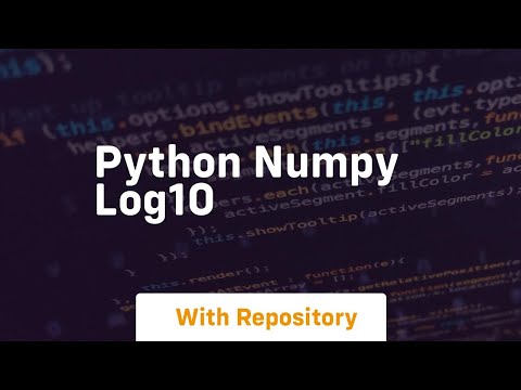 python numpy log10