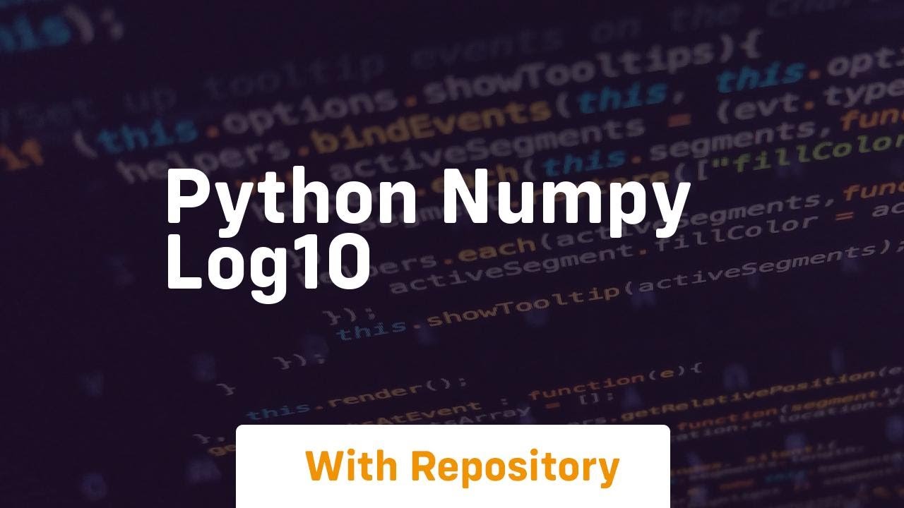 python numpy log10