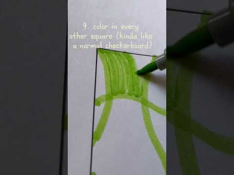 a cool art idea for when you’re bored ~ the wavy checkerboard :’) #arttutorial #easy