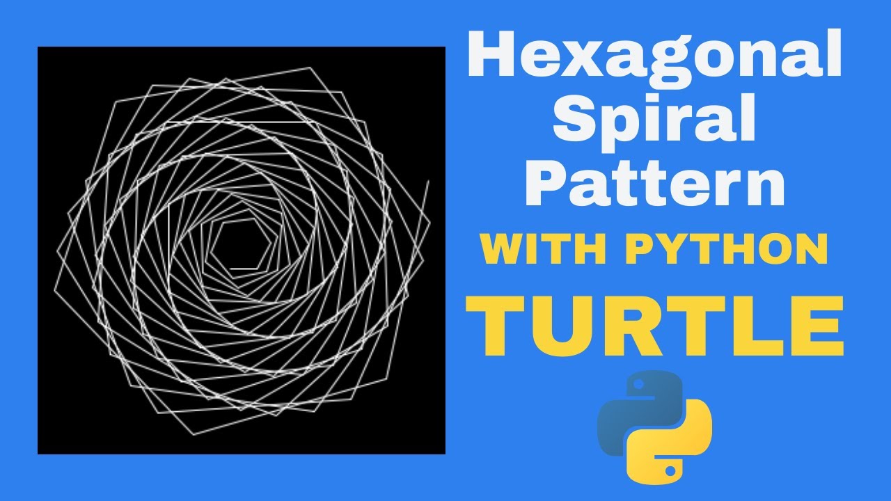 Hexagon Spiral Art | Python Turtle Graphics Tutorial