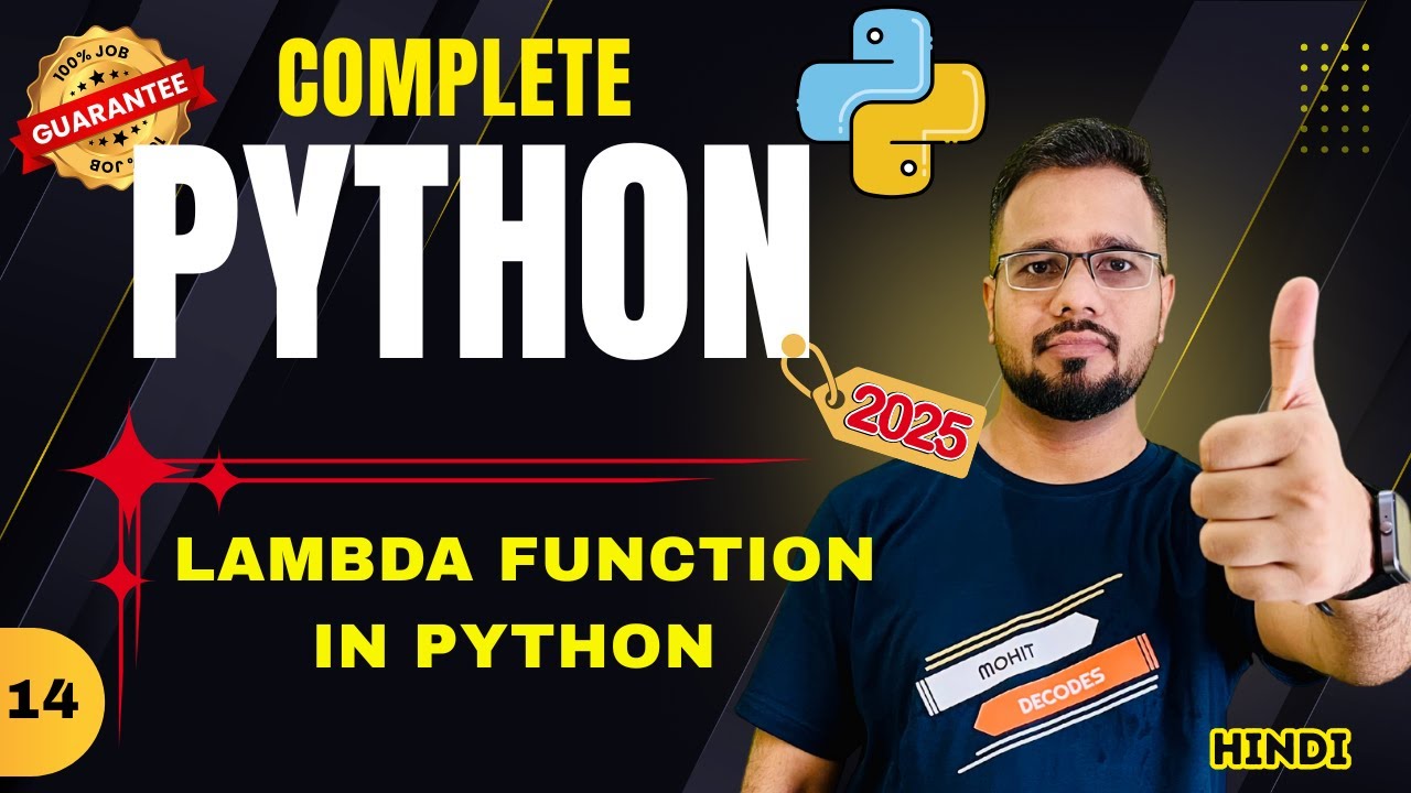 Python Tutorial in Hindi #14 - Lambda Functions | Map, Filter & Reduce