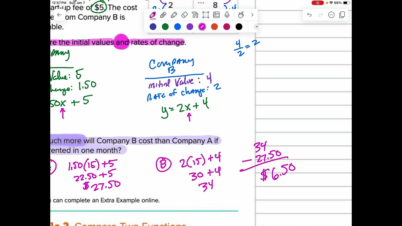 M8 Lesson 5-4 Compare Functions