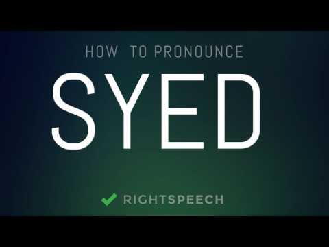 Syed - How to pronounce Syed