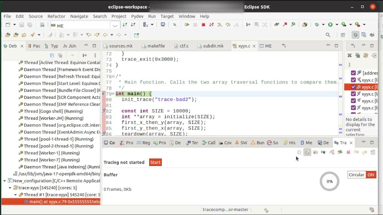 GDB Tracing in Eclipse Trace Compass