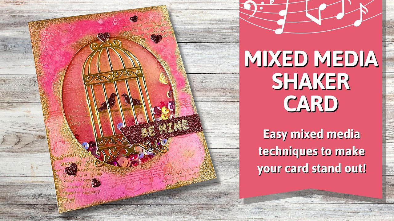 Shake up your creativity with this Mixed Media Shaker Card!